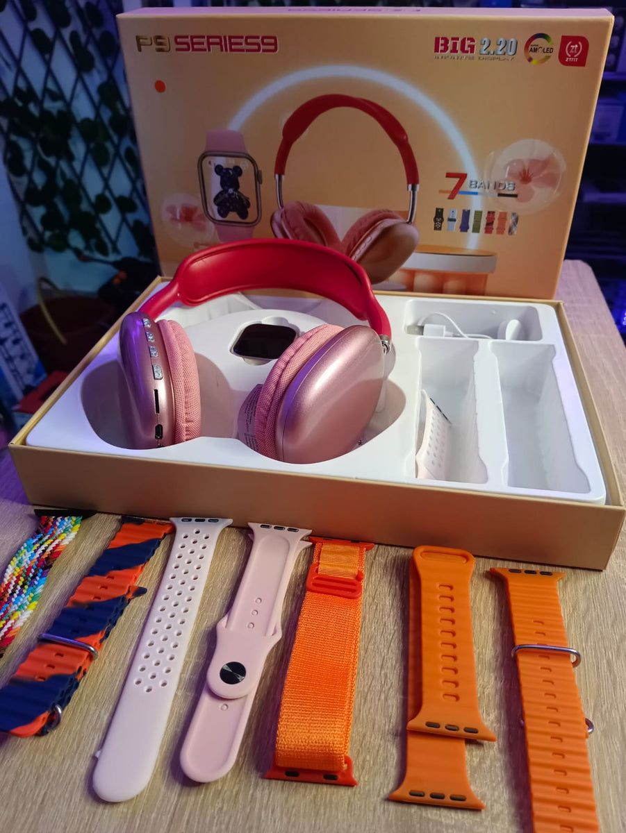 Combo Diadema P9 + Reloj inteligente Ultra 9 – Era Tecnologia